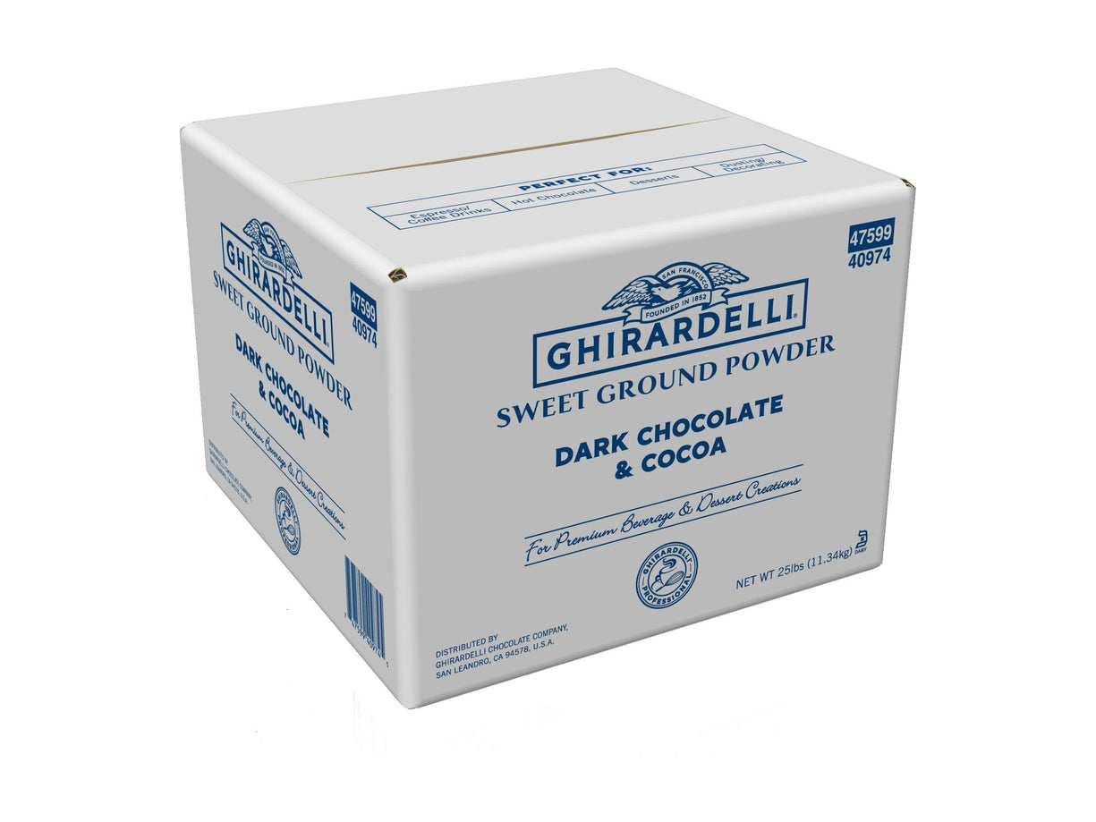 Ghirardelli Dark Chocolate & Cocoa Sweet Ground Powder 25 lb box ...