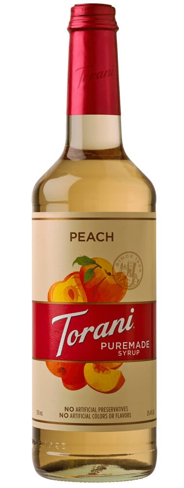 Torani Puremade Peach Syrup 750ml Glass Bottle – Barista Underground