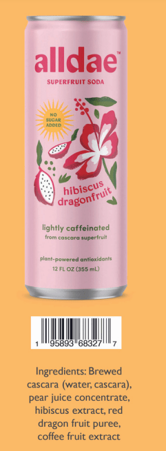 Alldae Superfruit Soda - Hibiscus Dragonfruit – Barista Underground