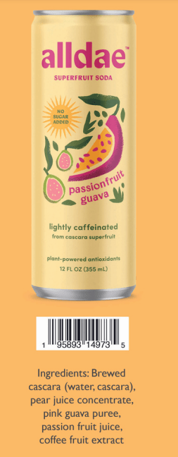 Alldae Superfruit Soda - Passionfruit Guava – Barista Underground