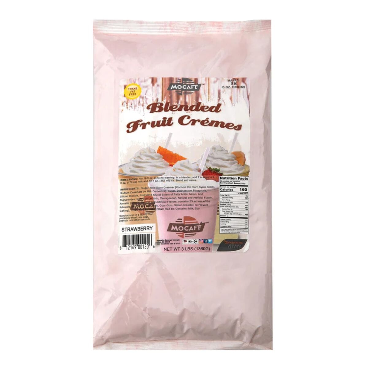 Mocafe Strawberry Blended Fruit Creme 3 lb. Bag(s) – Barista Underground
