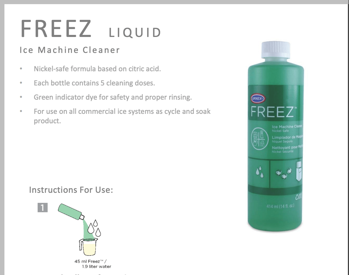 Urnex Freez Ice Machine Cleaner – Barista Underground